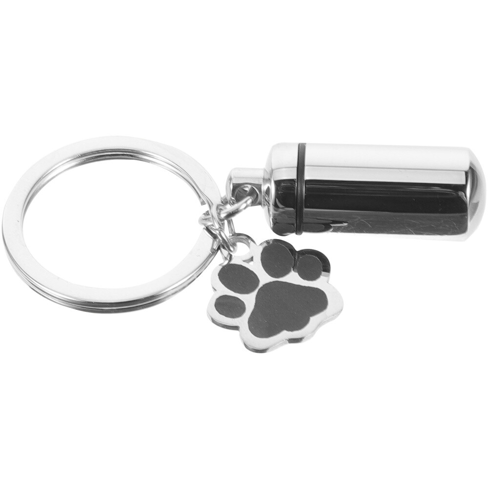 Titanium Steel Urn Keychain Small Pet Ashes Urns Keepsake Cat Memorial ...