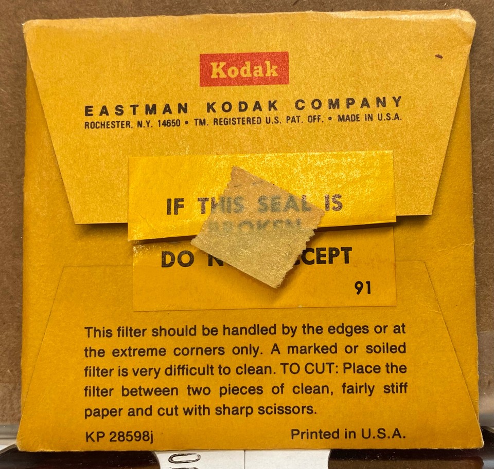 KODAK WRATTEN GELATIN FILTER NO. 81 2" or 50mm Square | eBay