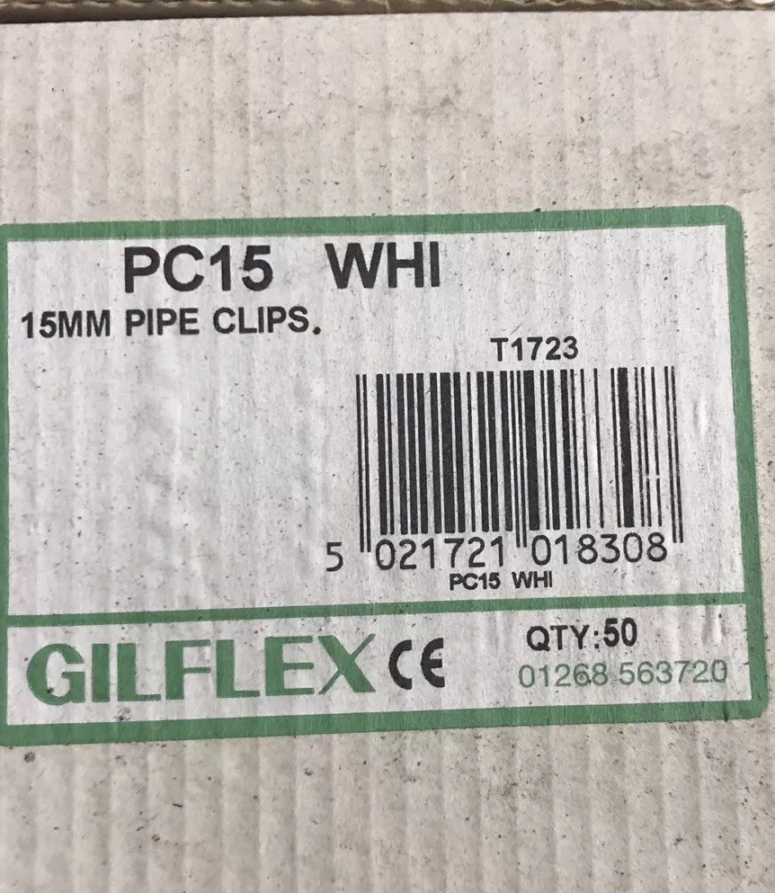 Joblot 350 X Gilflex 15mm Pipe Clips Pc15 Pc15whi for sale online | eBay UK