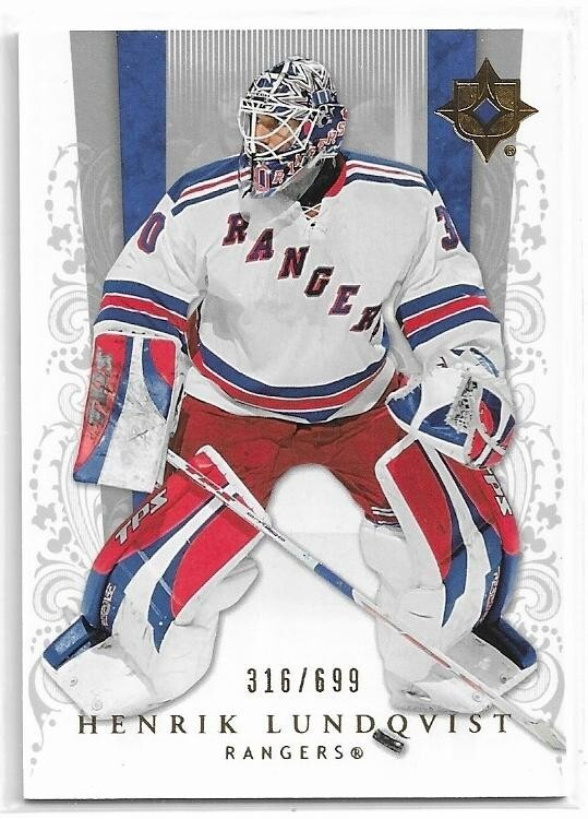 HENRIK LUNDQVIST 2006-07 UD Ultimate Collection card #42 New York ...
