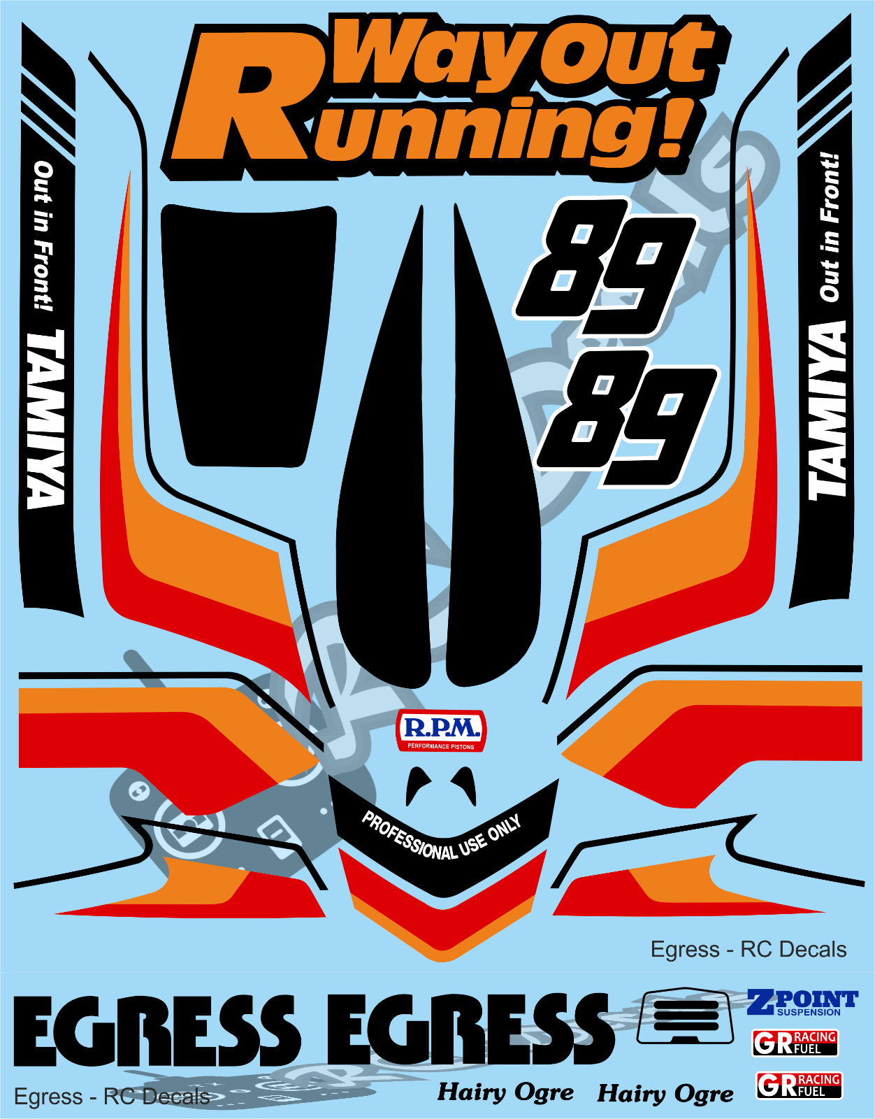 Vintage Egress Decals / Stickers choice of colour -Tamiya | eBay