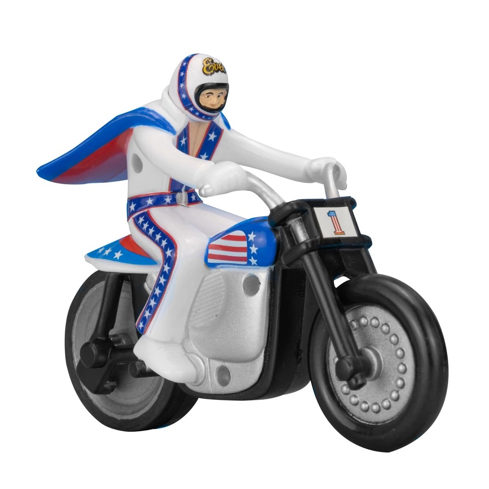 MINI Evel Knievel RIP-CORD ssp Racer Daredevil Stunt Cycle Toy Trail ...