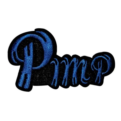 Pimp Name Tag Patch Badge Symbol Ladies Man Sign Embroidered Iron On ...