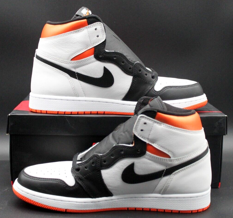 Size 10 - 2021 Men's Jordan 1 Retro High Electro Orange Ds 555088-180 ...