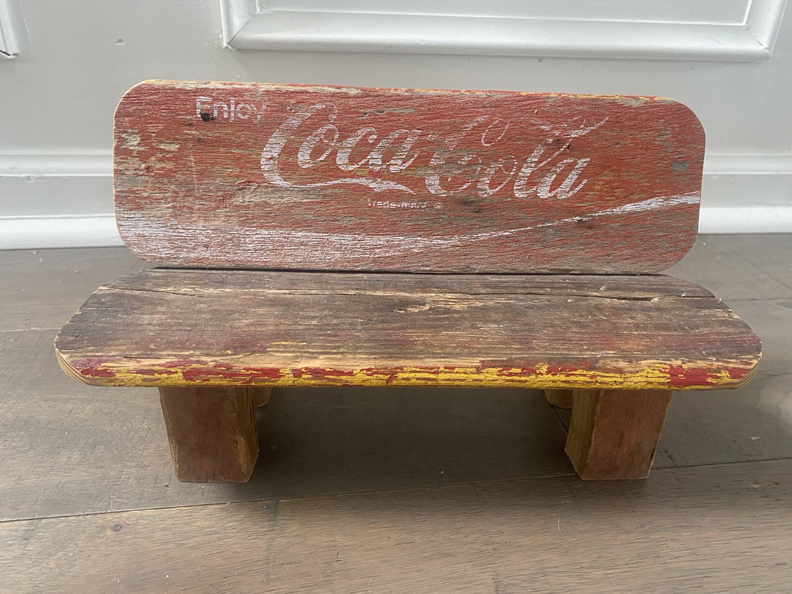 Vintage All Wood Mini Coca-Cola Coke Bench 11" Wide | eBay