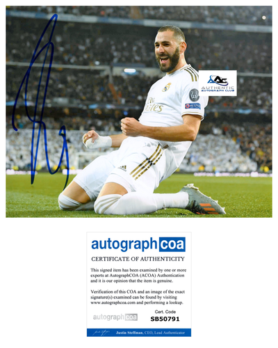 KARIM BENZEMA AUTOGRAPH SIGNED 8X10 PHOTO FOOTBALLER SOCCER REAL MADRID ...