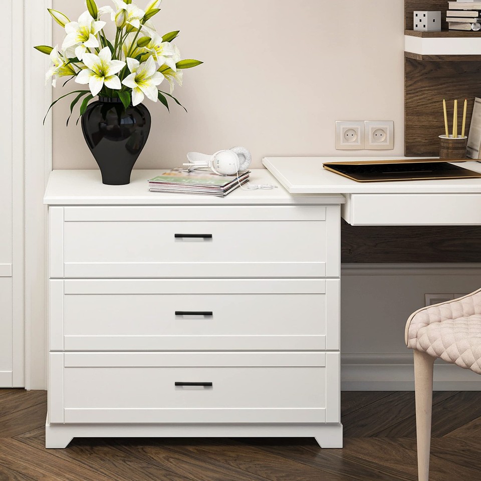 Wide Foot Cabinet Pulls 3 Inch Black Cabinet Handles 10 Pack Kitchen ...