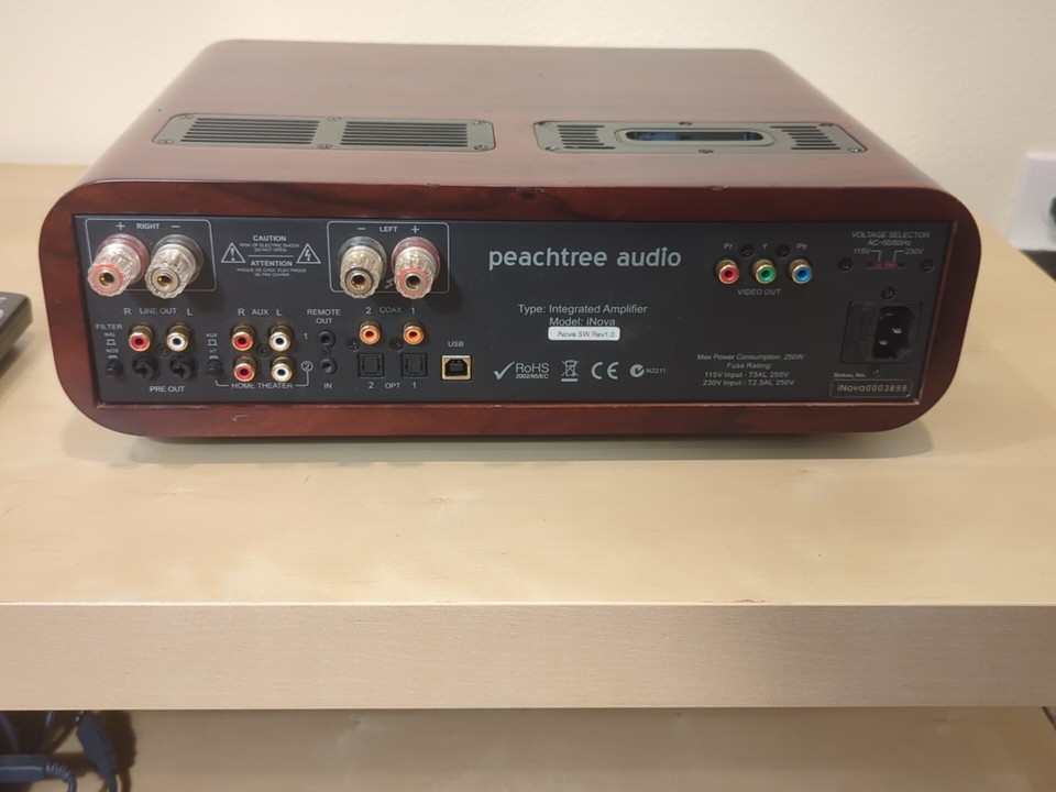 PEACHTREE iNOVA INTEGRATED AMPLIFIER w SABRE ESS9016 32bit DAC ROSEWOOD ...