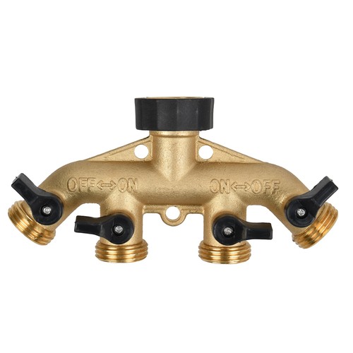 4-Way Brass Y Hose Faucet Manifold | eBay