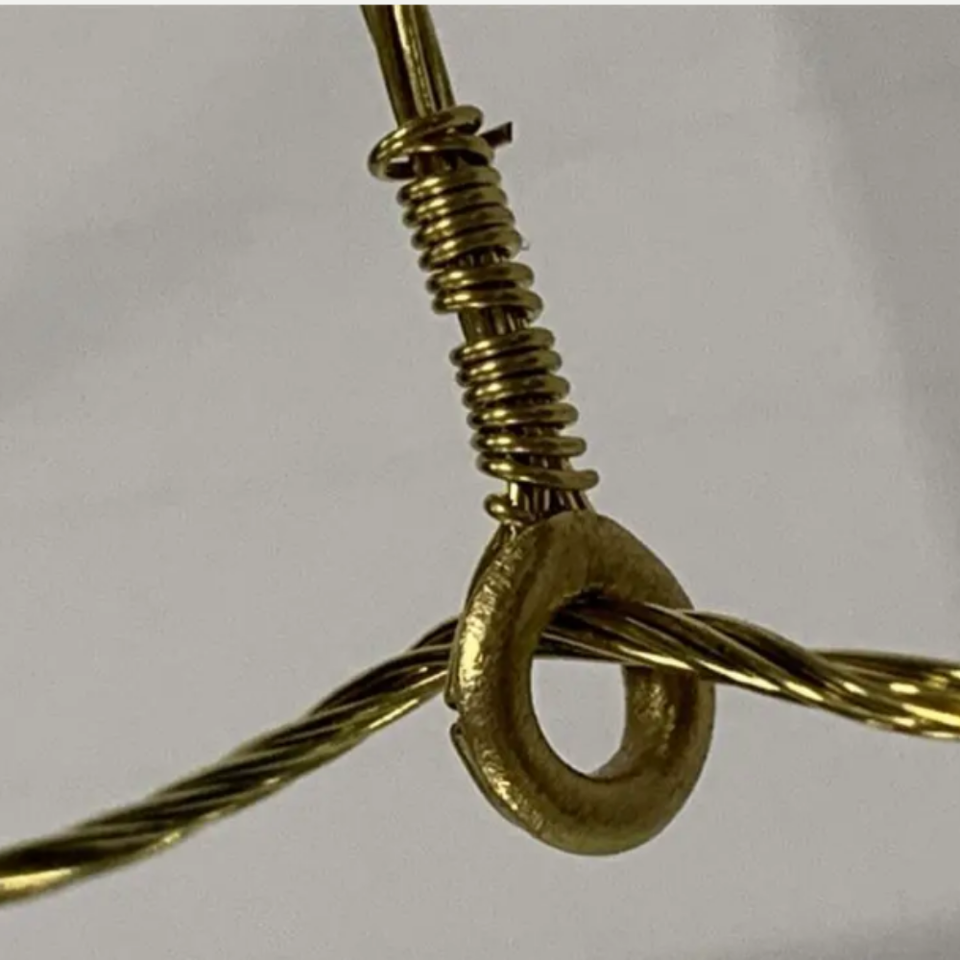 1x2 NEW BRASS RABBIT WIRES WITH BRASS FREE RUNNING EYE HUNTING SURVIVAL ...