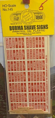 Blair Line Ho Scale - Burma Shave Signs - 145 - CLS | eBay
