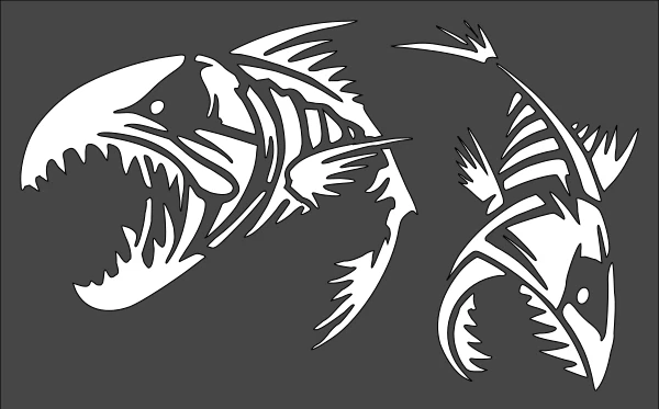Fish Skeleton Stencils
