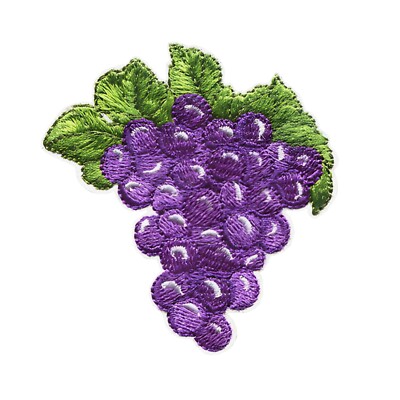 Grapes Cluster Embroidered Iron-On Patch Fruit Decor Sewing Applique | eBay