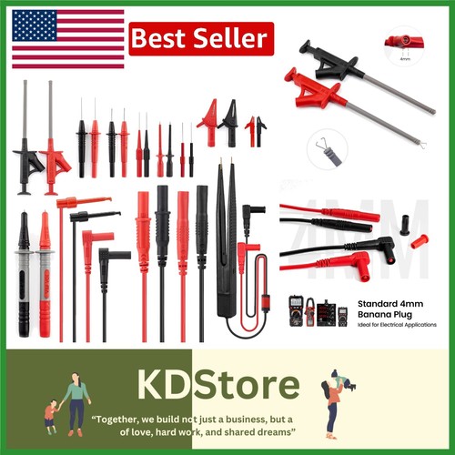23PCS Multimeter Test Leads Kit - Precision Probes & Alligator Clips ...