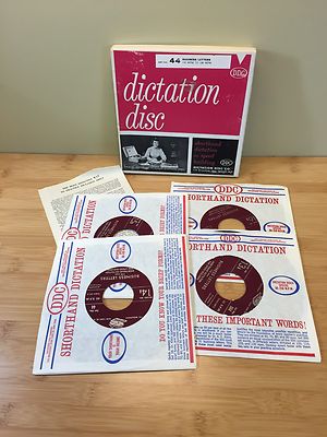 Dictation Disc ~ Shorthand training ~ #44 Business Letters ~ 45RPM ~ 4 ...