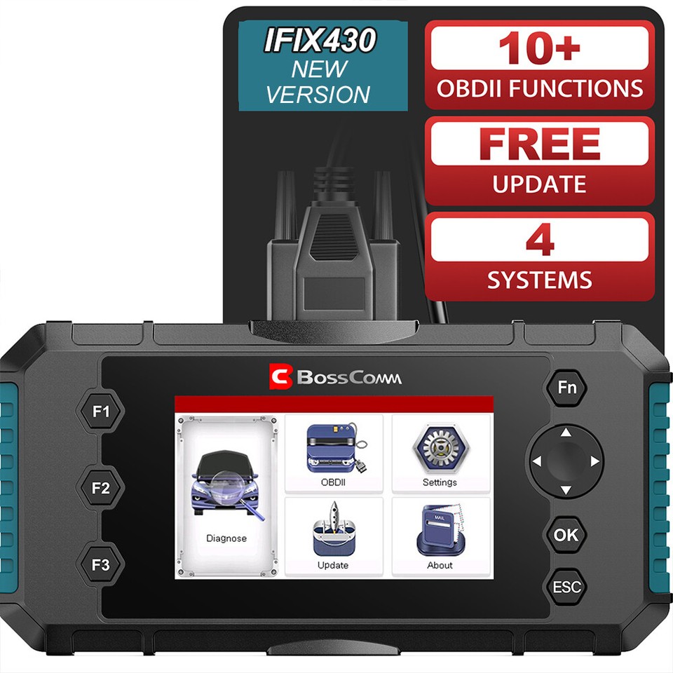 Automotive OBD2 Scanner Engine ABS SRS Code Reader Four System ...