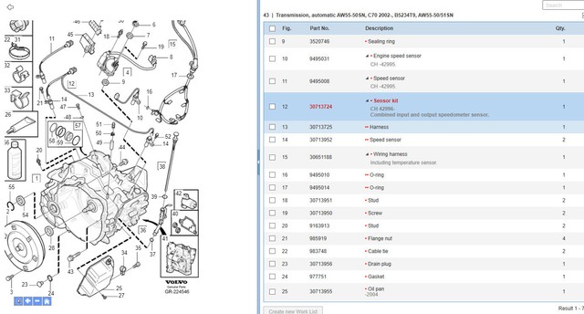 Volvo 30713724 Genuine OEM Factory Original Speedometer Sensor for sale ...