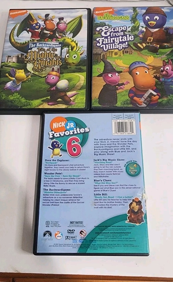 The Backyardigans Nickelodeon Assorted DVD 3 Backyardigans Adventures ...