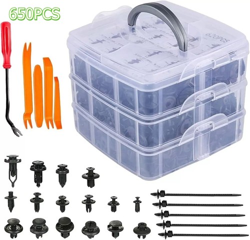 Car Retainer Clips Auto Body Push Pin Fasteners 650PCS Plastic Pin ...