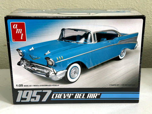 AMT 1957 57 CHEVY BEL AIR VINTAGE BLUE FACTORY SEALED 1:25 MODEL KIT | eBay