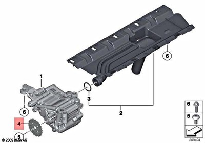 Genuine BMW E60 E60N E61 E61N E63 E63N E64 Oil Pump Sprocket OEM ...