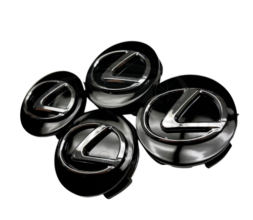 Set of 4 Black 62mm Wheel Center Hub Caps Hubcaps For 2006-2013 Lexus ...