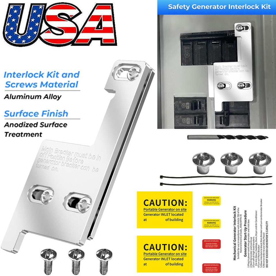 Generator Interlock Kit For GE /Siemens /Murray/ ITE 150 & 200 Amp ...