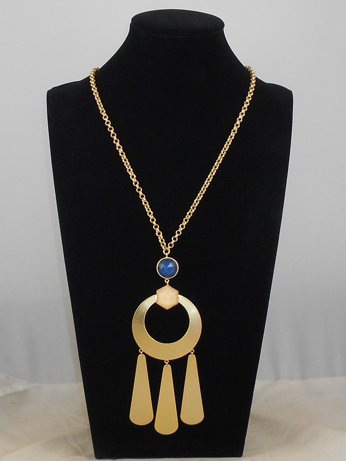 Kate Spade Gold Plated SUNSHINE STONES Pink Blue Pendant Necklace | eBay