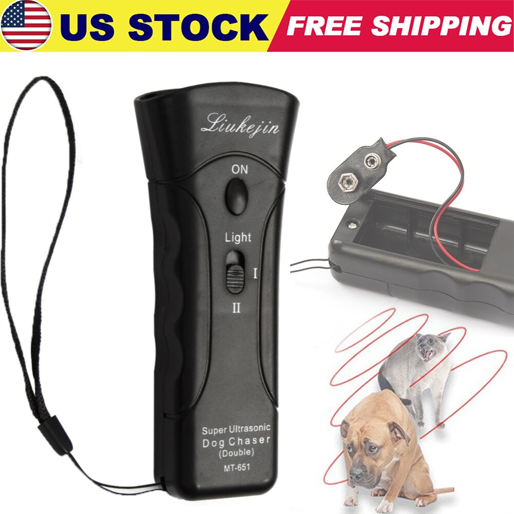 Petgentle Ultrasonic Anti Dog Barking Pet Trainer LED Light Gentle ...