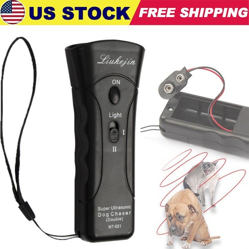 Petgentle Ultrasonic Anti Dog Barking Pet Trainer LED Light Gentle ...