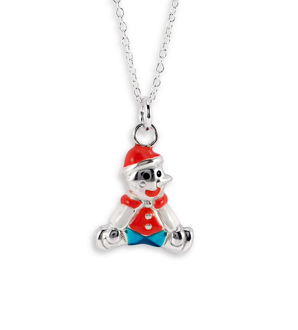 Silver Clown Pendant, Enamel Clown Pendant Necklace .925 Sterling - S ...