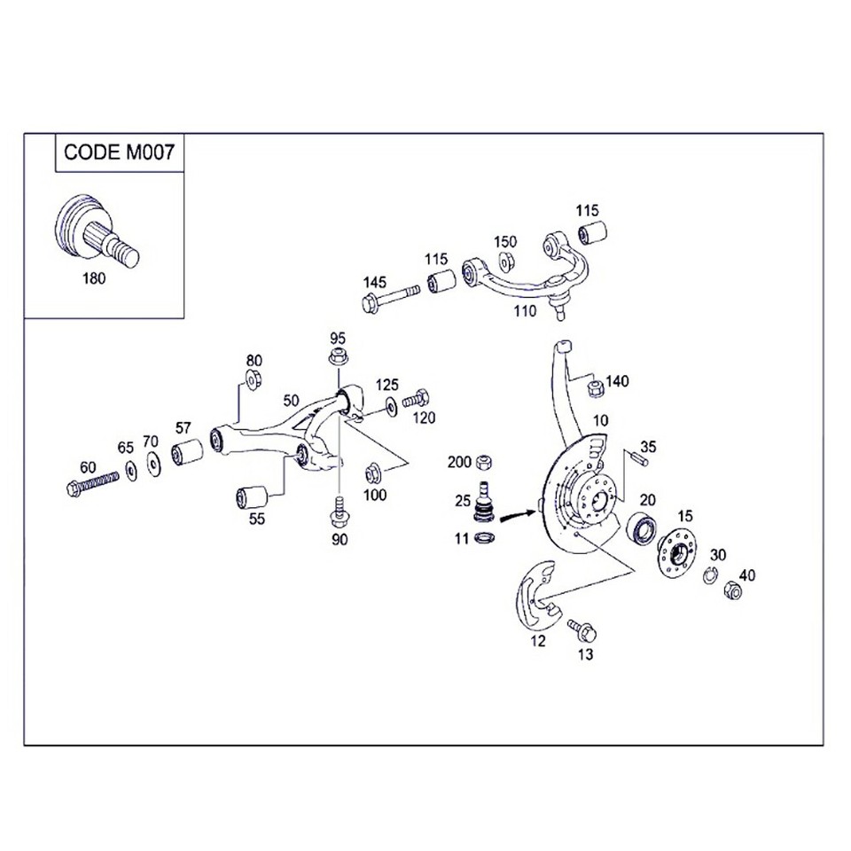 6x Front Lower Control Arm Bushings Set 1643300743 For Mercedes W164 ...