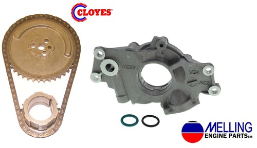 CLOYES Timing Chain Set+MELLING Oil Pump 1997-2004 Chevy 4.8L 5.3L 5.7L ...