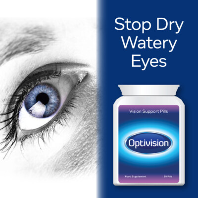 OPTIVISION VISION SUPPORT PILLS EYE TABLETS GOOD EYESIGHT STOP DRY ...