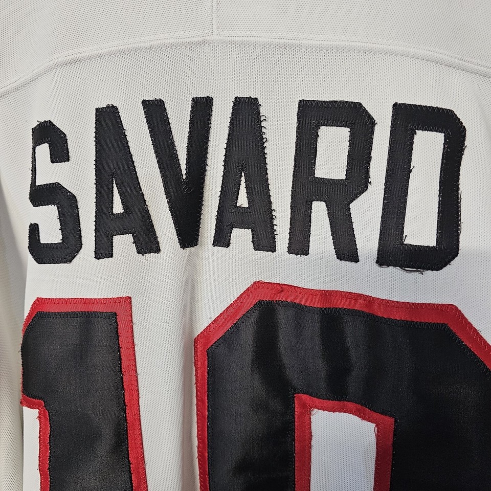 Rare VTG 80s Authentic CCM Chicago Blackhawks Denis Savard 18 Jersey 48 ...