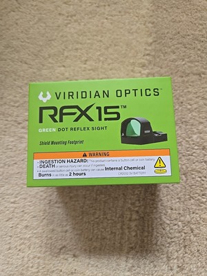 Viridian Optics RFX15 Green DOT Reflex Sight 3 MOA (Brand New Sealed In ...