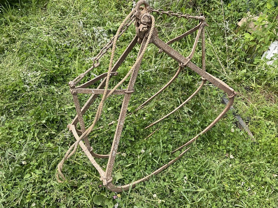 Louden Hay Trolley Grapple Hook Barn Antique Hay Forks Loft Pulley ...