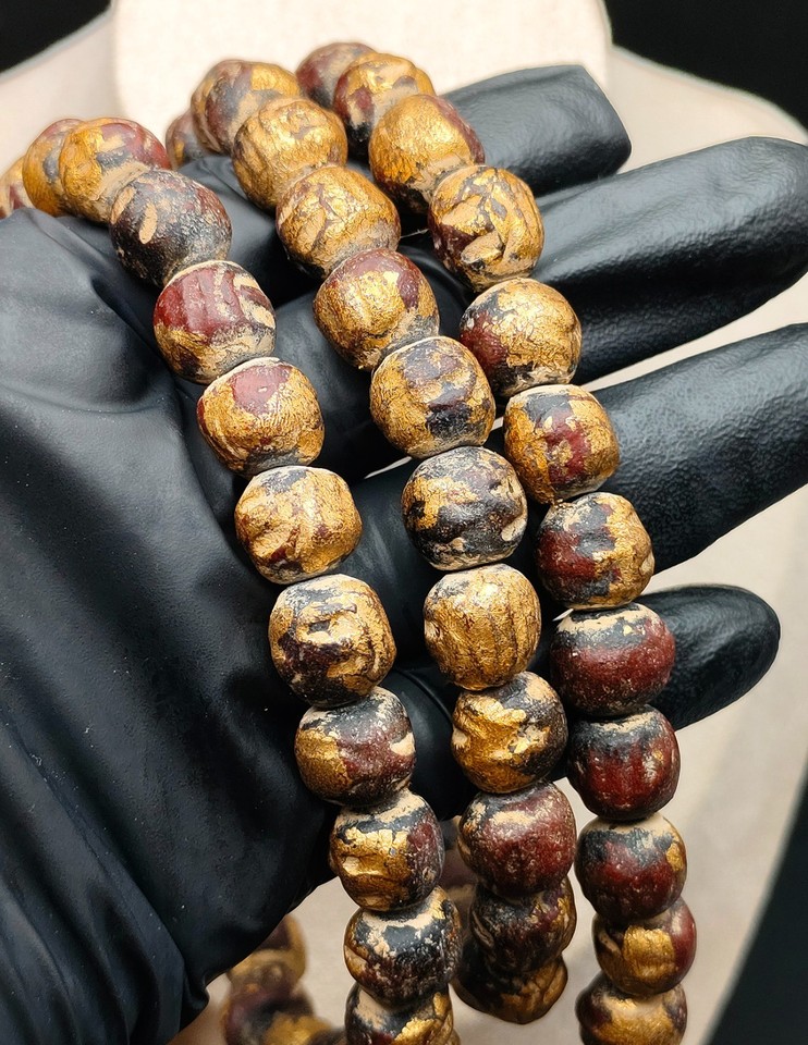 Holy Collection Gilt Gold LP Toh Wang Na 108 Mala Beads Necklace Amulet ...