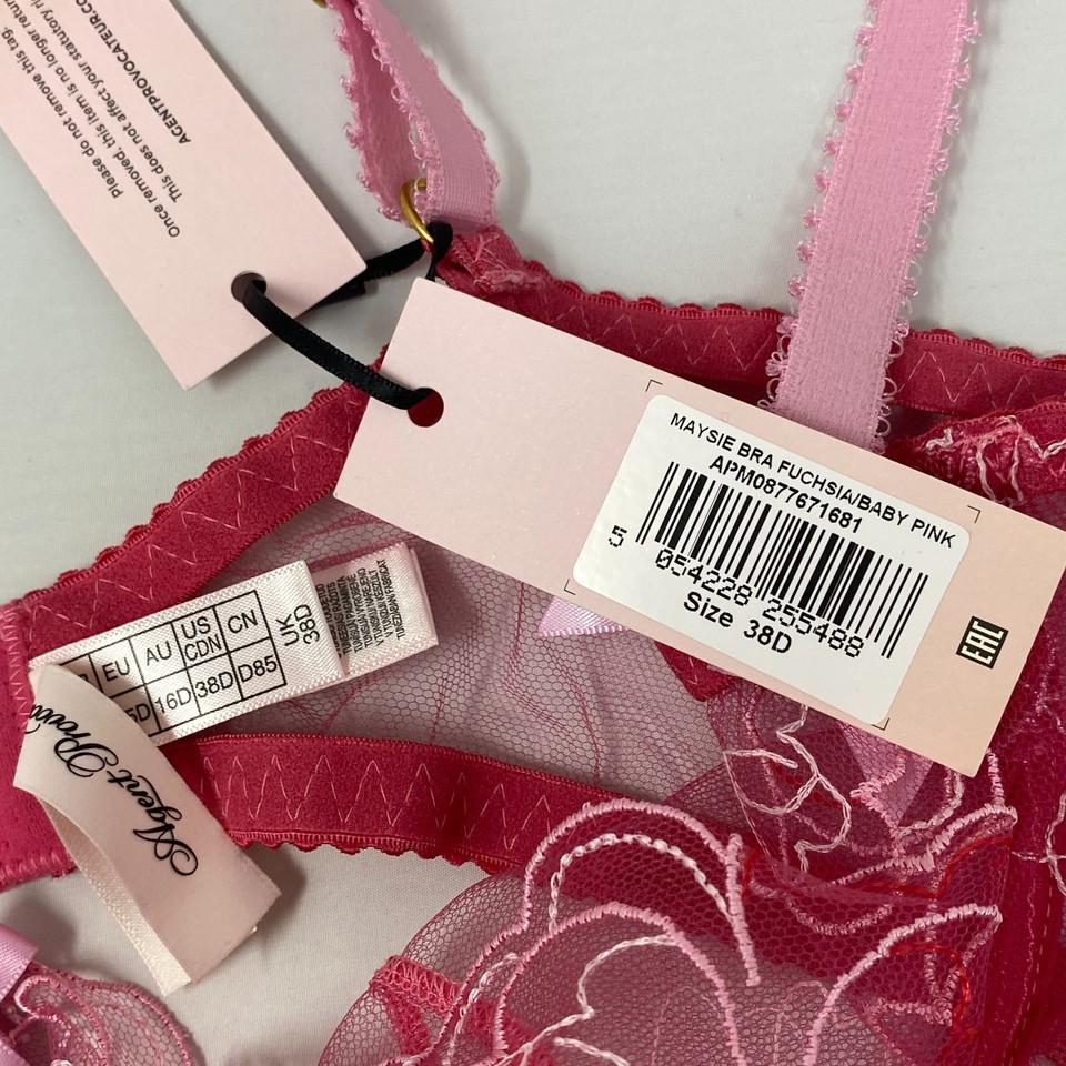 Agent Provocateur Maysie Fuchsia Baby Pink Bra 38D NWT | eBay