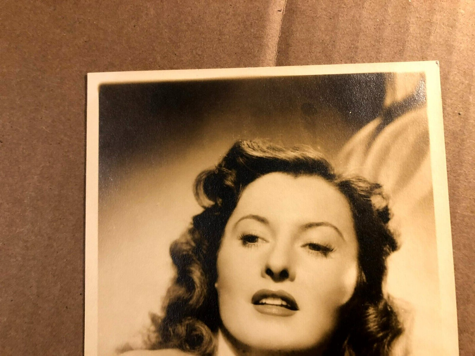 Barbara Stanwyck Rare Very Early Autographed Photo From 40s Double ...