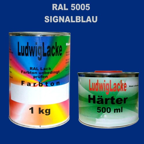 Signalblau RAL5005 Acryl Lack 1,5 kg Set Glänzend mit Härter | eBay.de