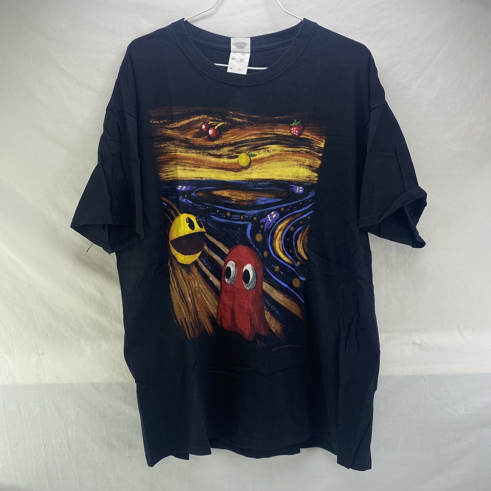Pac Man Atari Video Game The Scream Parody T-shirt Me… - Gem