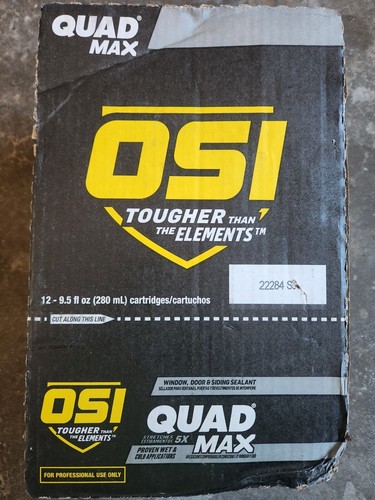OSI Quad Max Window Door & Siding White Sealant 9.5 oz. White 12 Free ...