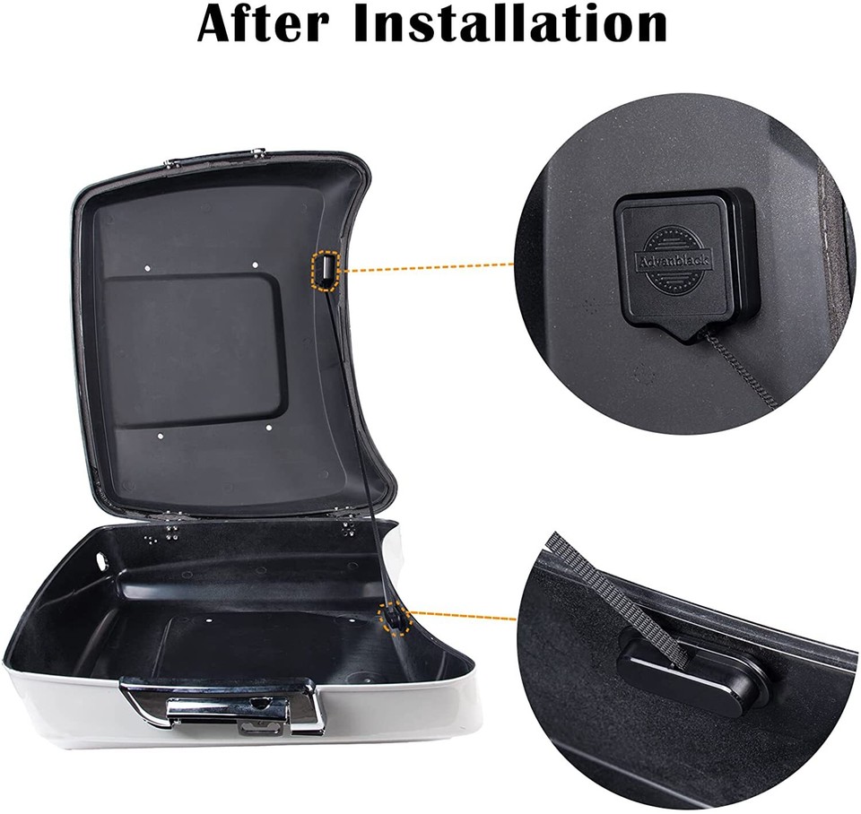 Tour Pack Lid Tether Retractable Cable For Harley King Chopped Razor ...