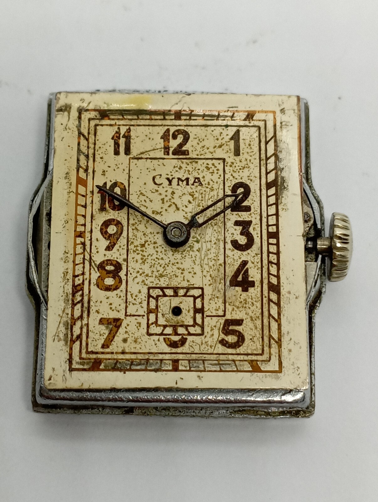 VINTAGE Art deco Military Tank watch cal. Langendorf Cyma dial WWII ...