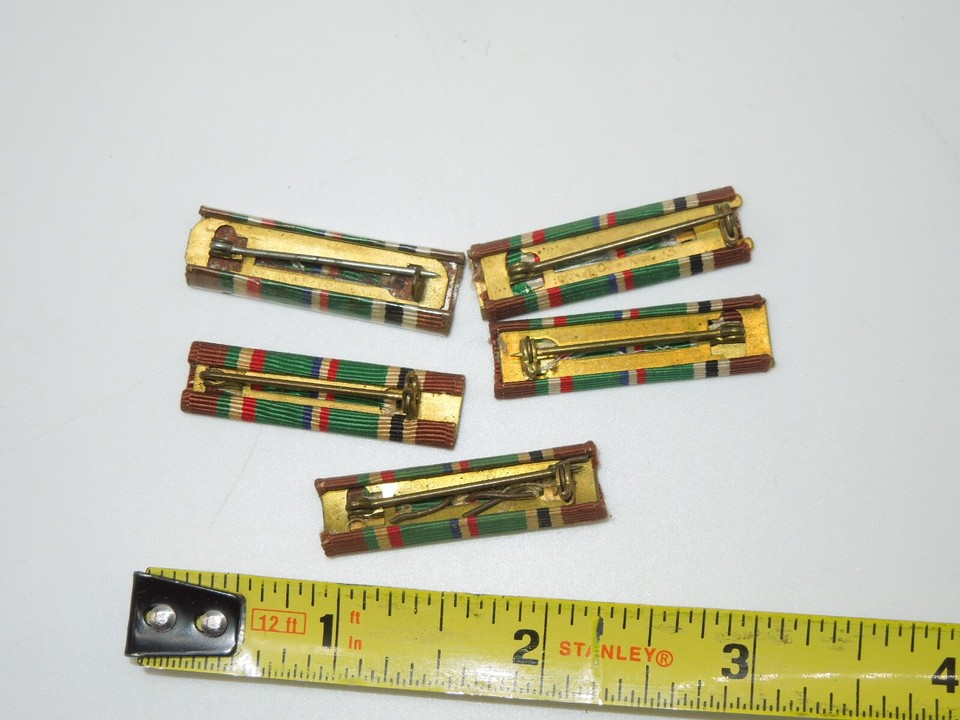 WWII US Army European African Middle Eastern Campaign Ribbons Lot (5 ...