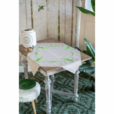 Vervaco Embroidery Kit: Tablecloth: Lily of the Valley | eBay Australia
