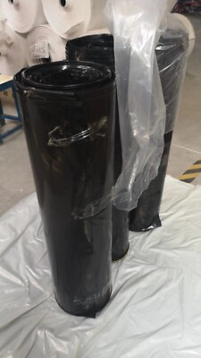 4M FOLD TO 1M ROLL Black Polythene Plastic Roll/Builders Film 1 ...