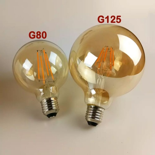 Vintage Edison Light Bulb E27 8W G125 Retro LED Filament Dimmable Light ...
