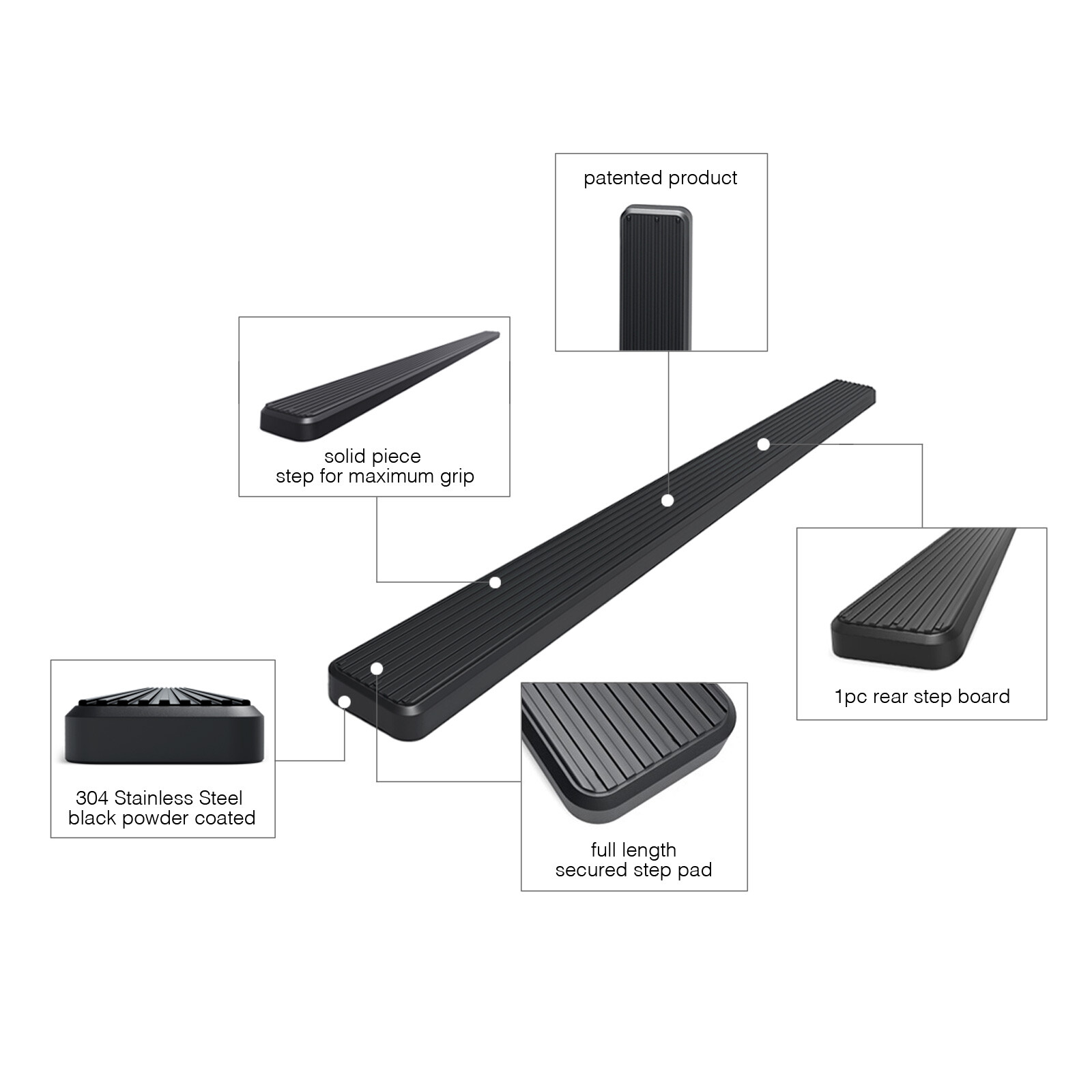 APS Premium 5" Black Rear Step Fit 14-25 Ram ProMaster | eBay